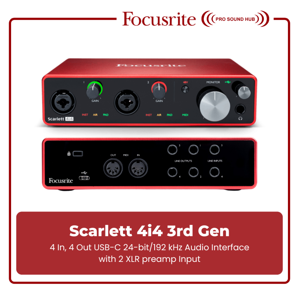 Jual Focusrite Scarlett 4i4 3rd Gen Soundcard USB Audio Interface 4 ...