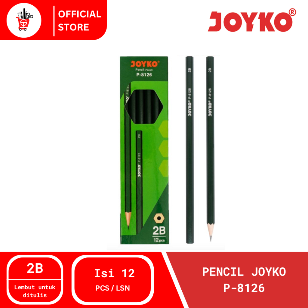 Jual Pencil | Pensil Joyko P-8126 2B (12 PCS) | Shopee Indonesia