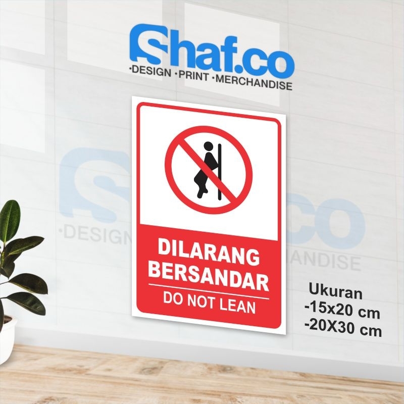 Jual STICKER DILARANG BERSANDAR / DO NOT LEAN KEREN | Shopee Indonesia