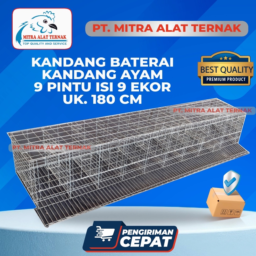 Jual Terbagus Kandang Baterai Kandang ayam Kawat Ayam Petelur 9 Pintu isi 9 Ekor | Shopee Indonesia