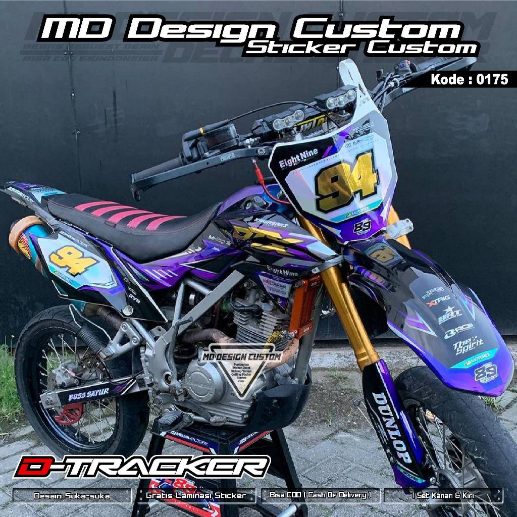 Jual 0175 (COD) Sticker Decal DTRACKER FullBody Kombinasi Gold Bebas ...