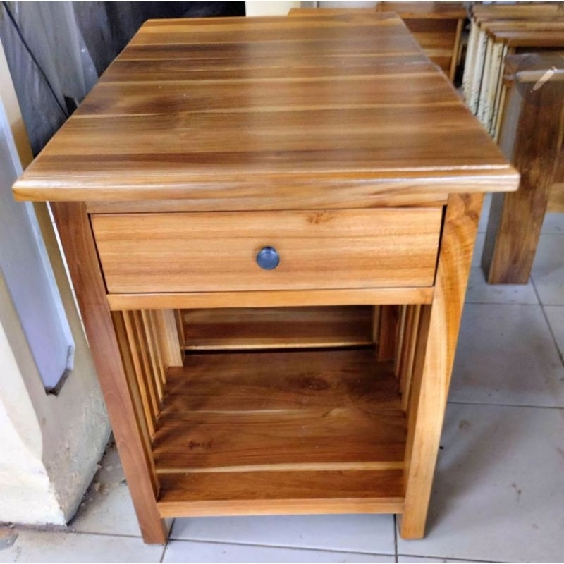 Jual Meja dispenser 1 laci meja serbaguna kayu jati minimalis | Shopee ...