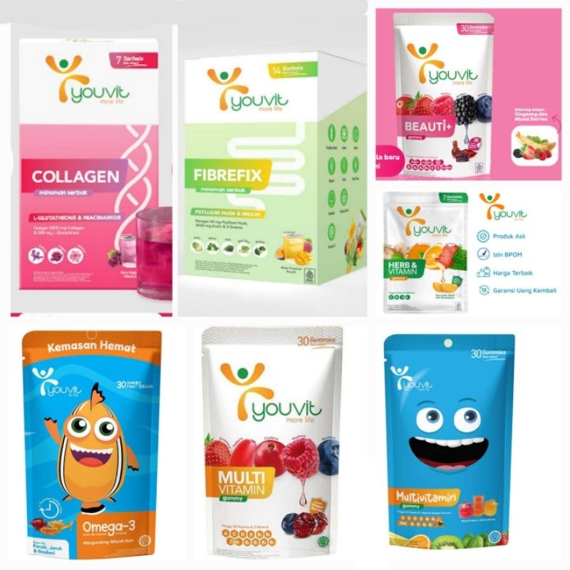 Jual Youvit Gummy Omega Multivitamin Imunitas Herb Vit D C E Zinc ...