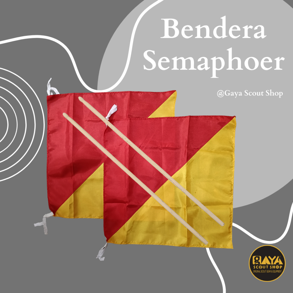 Jual Bendera Semaphore Pramuka + Tongkat Semaphore Pramuka (Sepasang ...