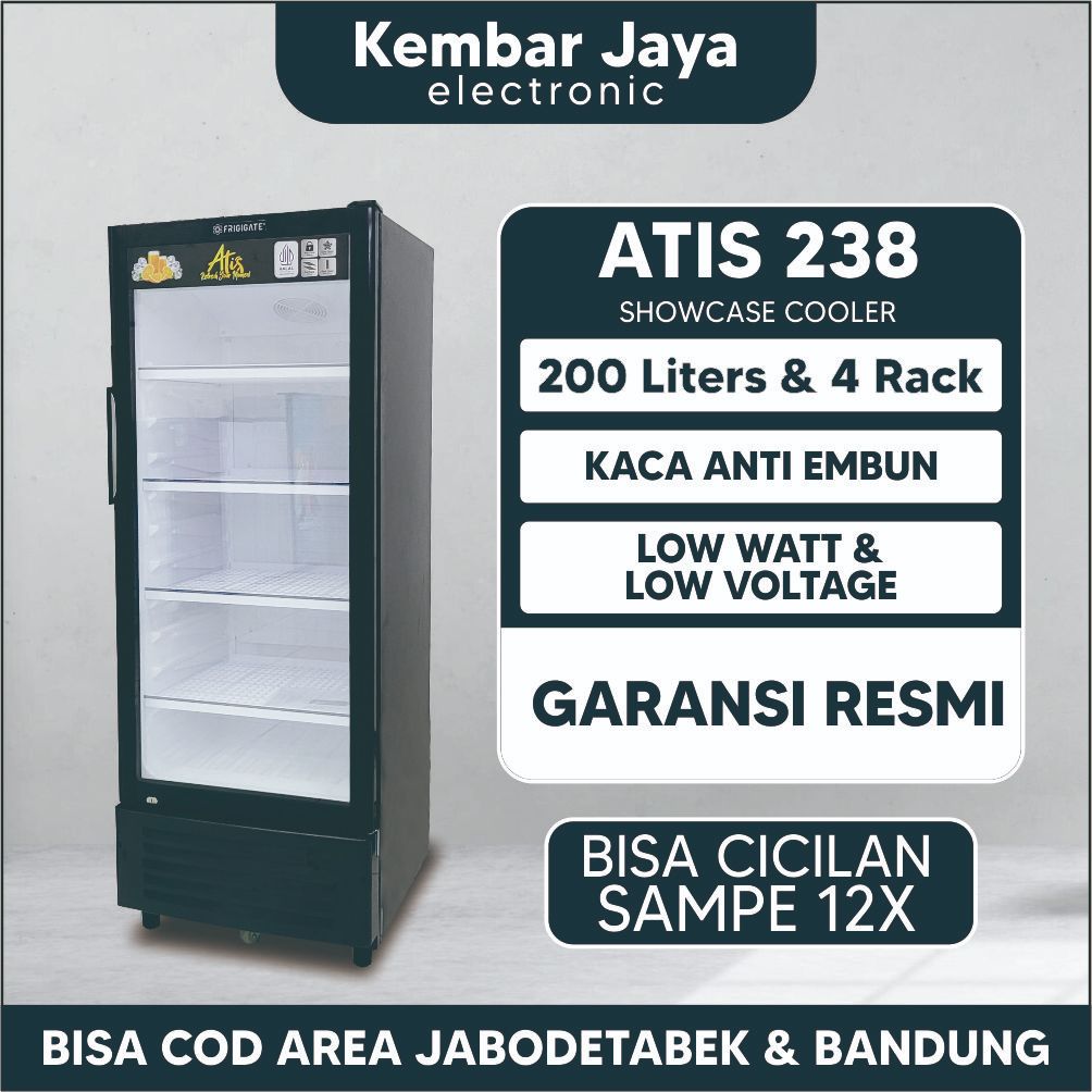 Jual SHOWCASE FRIGIGATE ATIS 238 4rak cooler kulkas kaca LOW watt ...