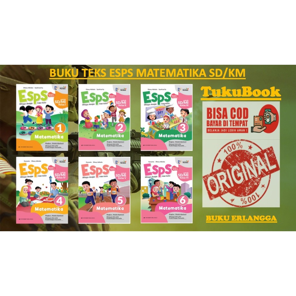 Jual ESPS: MATEMATIKA SD/MI KURIKULUM MERDEKA | Penerbit Erlangga | Shopee Indonesia