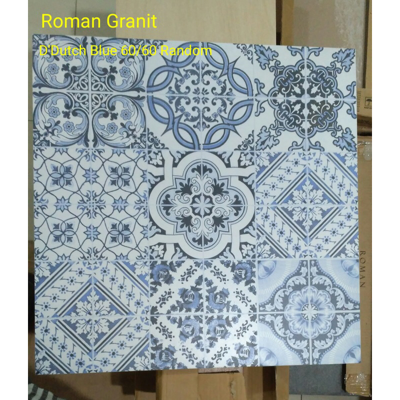 Jual Granit Roman 60x60 d'Ducth Blue KWB ( Motif Random) | Shopee Indonesia