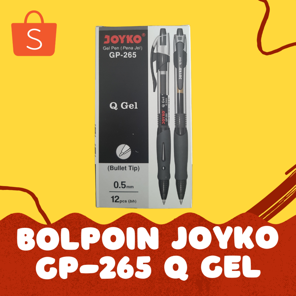 Jual Pulpen / Bolpoin Joyko GP-265 Q Gel Warna Biru, Hitam, Merah | Shopee Indonesia