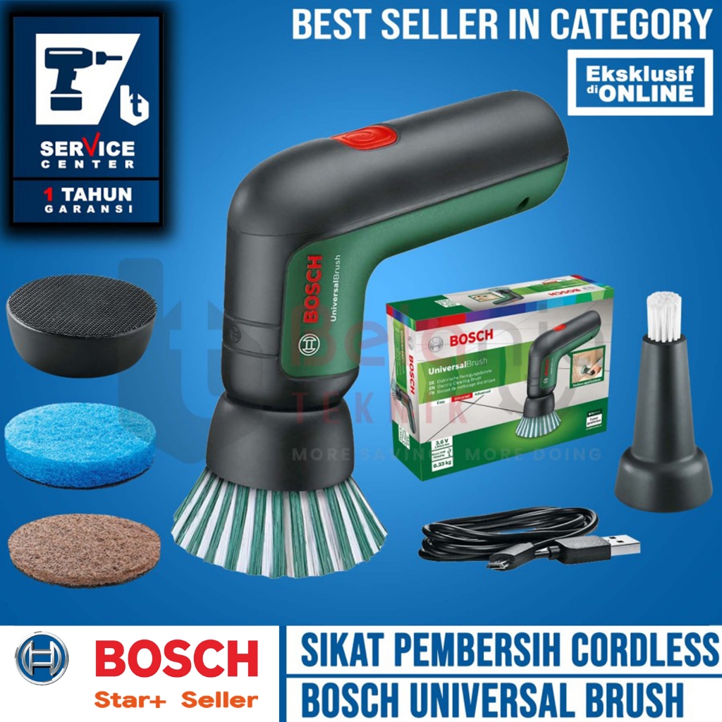 Jual Bosch Universal Brush 3.6V Sikat Pembersih Cordless Scrubber ...