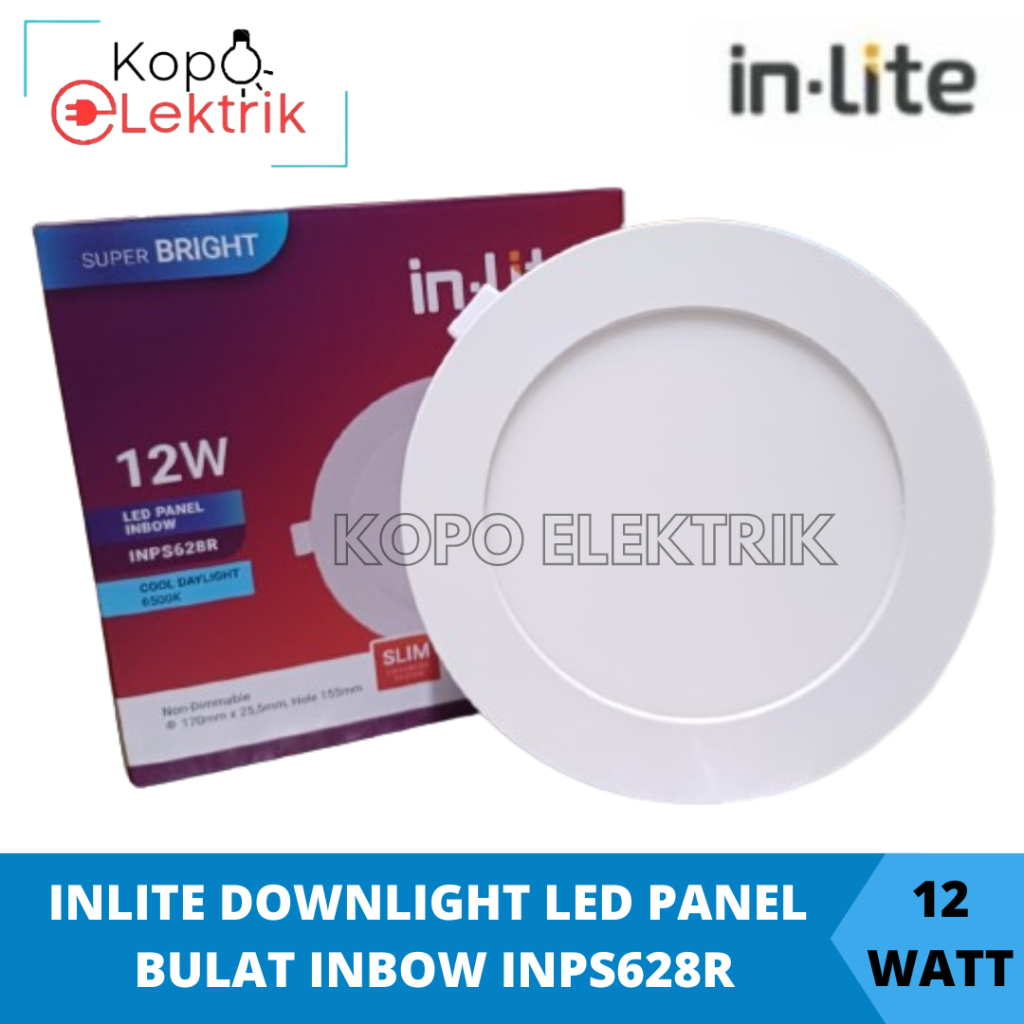 Jual (BERGARANSI 1 TAHUN) INLITE Downlight Led Panel Inbow 12 Watt ...