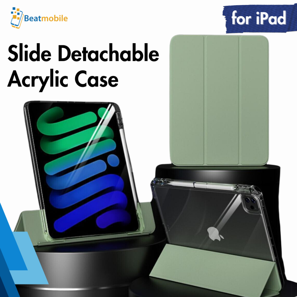 Jual Detachable Sliding Case Acrylic For Ipad Air 4 5 10.9 10th IPad ...