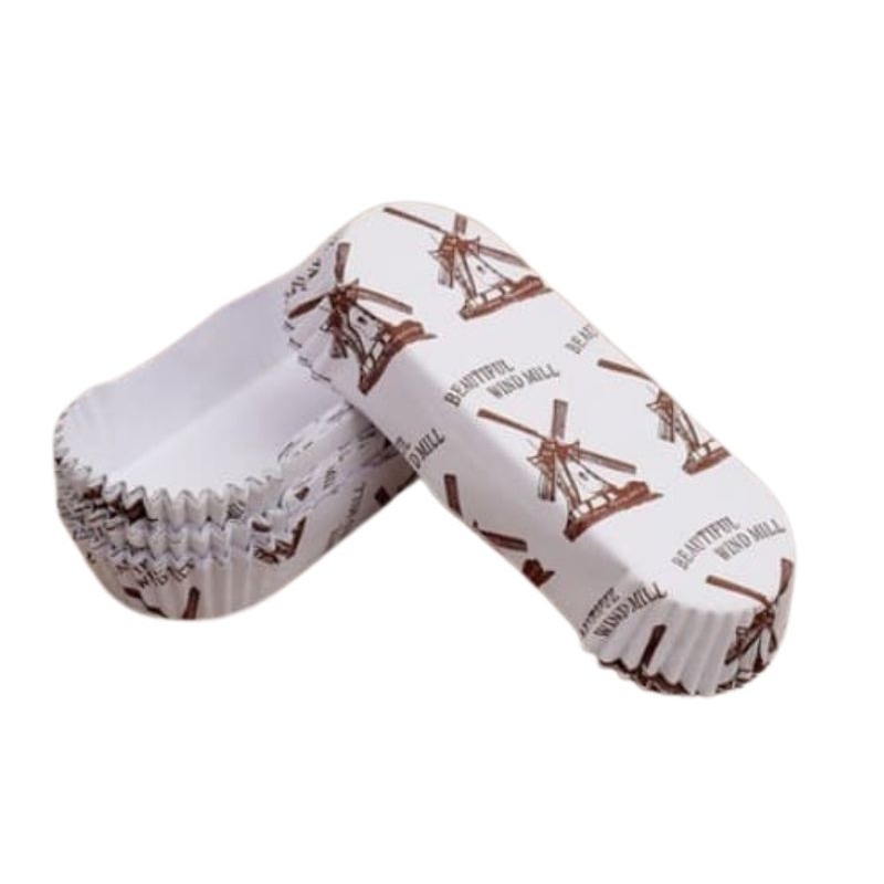Jual Paper cup bakery oval banded 20 pcs | Shopee Indonesia