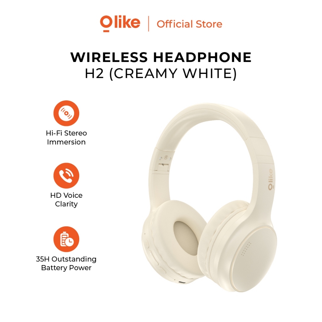 Jual OLIKE H2 WIRELESS HEADPHONE ANC BLUETOOTH 5.3 FULL HD CLEAR SOUND ...