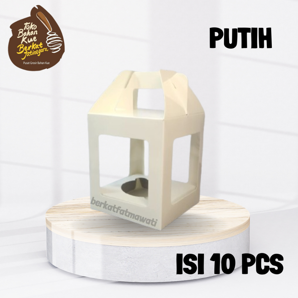 Jual BOX CUPCAKE IVORY LUBANG ISI 10 PCS / DUS CUPCAKE / BOX MUFFIN ...