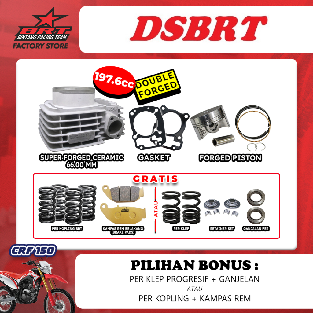 Jual Blok BRT Ceramic Keramik CRF 150 VERZA NEW MEGAPRO 66 68 70 72 mm | Shopee Indonesia