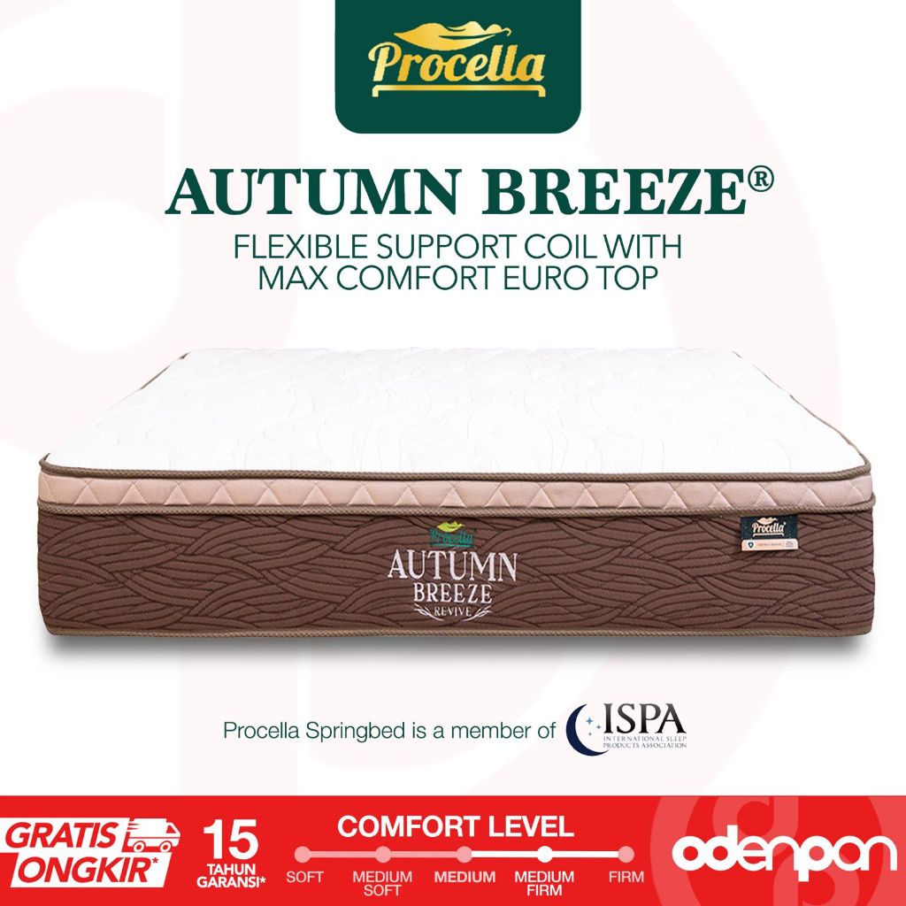 Jual PROCELLA Kasur Spring Bed Mattress Max Comfort Euro Top AUTUMN ...