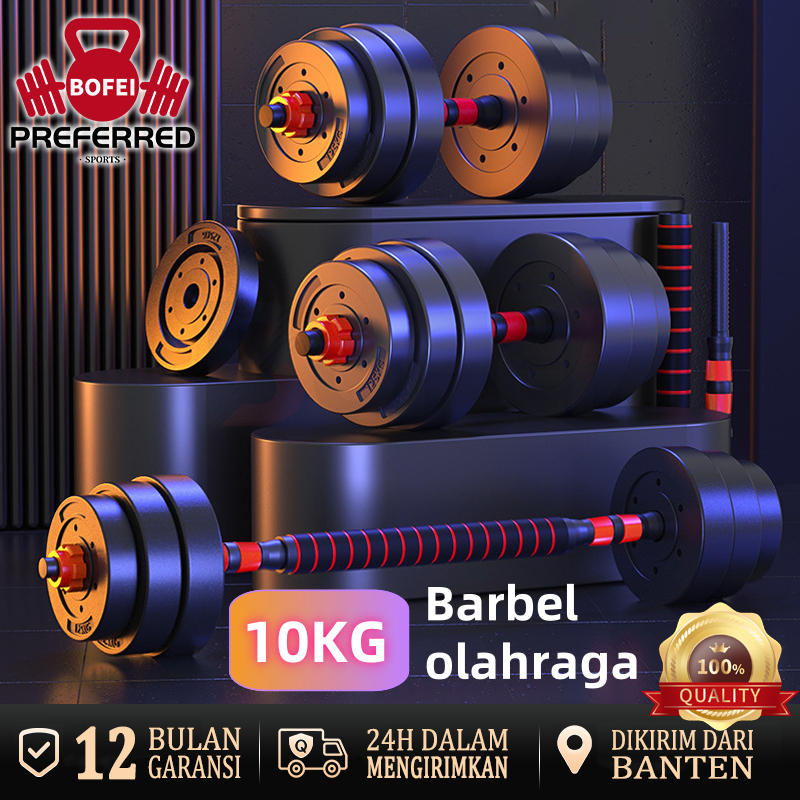 Jual Barbel Set Dumbbell Set Barbel 10KG Peralatan Fitness 10KG Peralatan Kebugaran Pria Dan ...