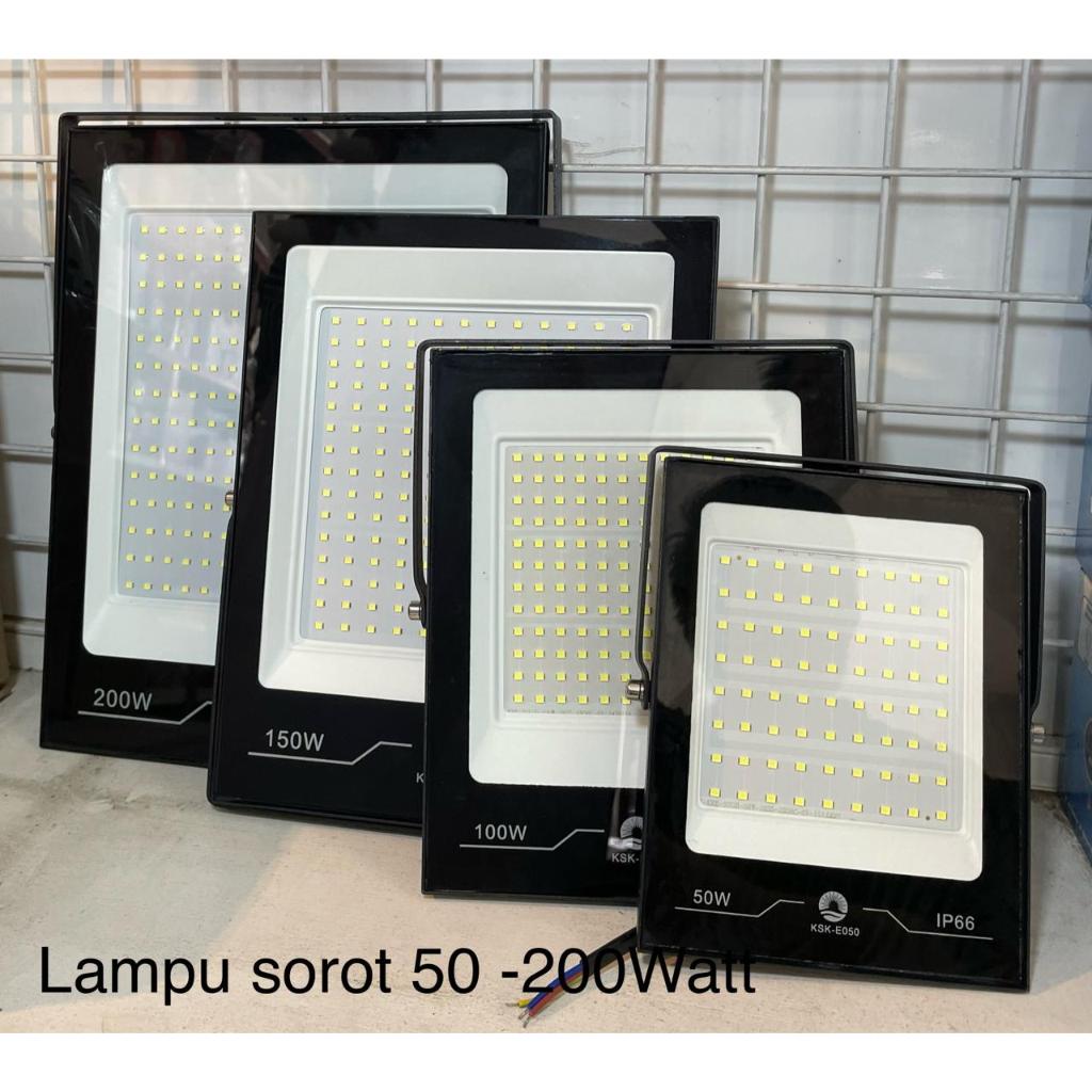 Jual LAMPU LED SOROT/LAMPU TEMBAK FLOOD LIGHT/LAMPU SOROT 50W/100W/150W/200W PUTIH | Shopee ...