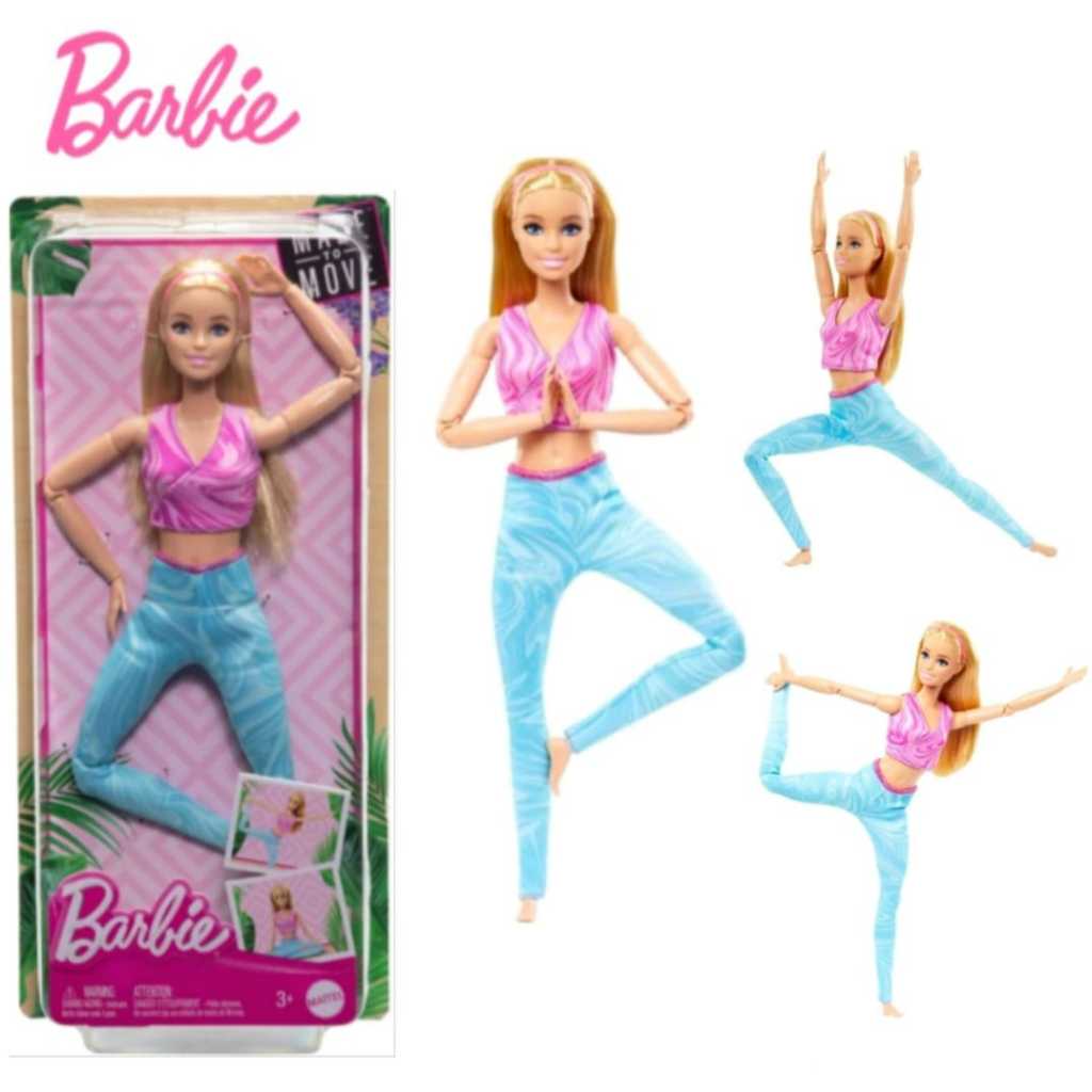 Jual MATTEL Barbie FTG80 Made To Move Blonde Hair with Pink Shirt ...