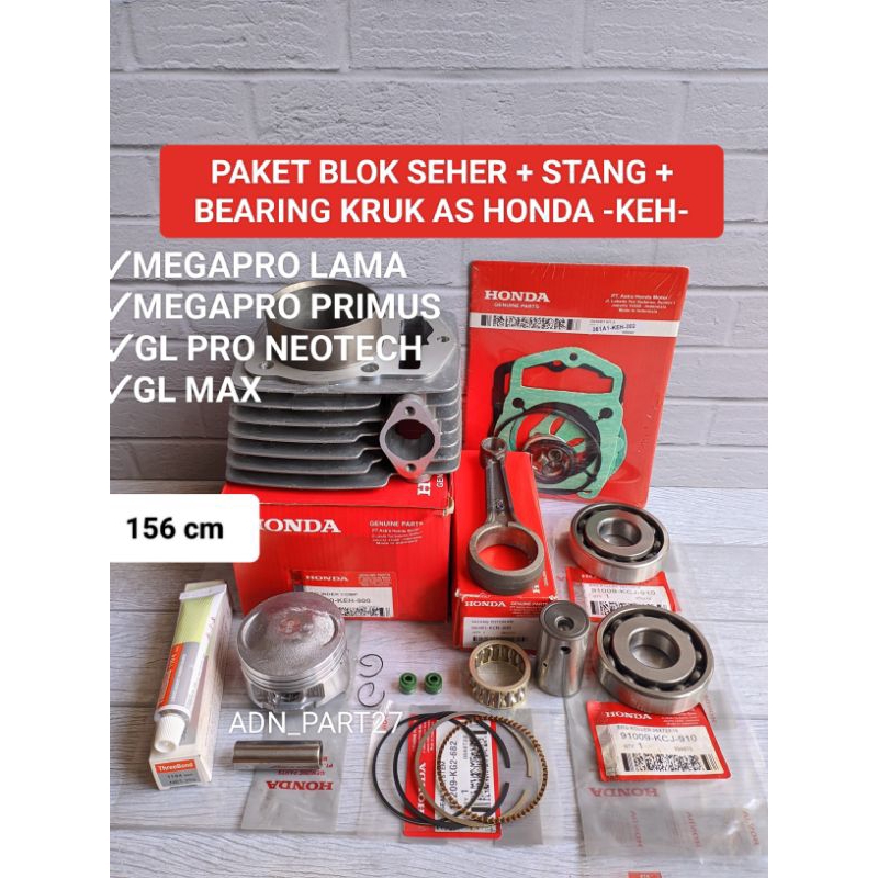 Jual Paket blok seher + stang + bearing (KEH) Megapro lama Primus/gl pro neotech/gl max | Shopee ...