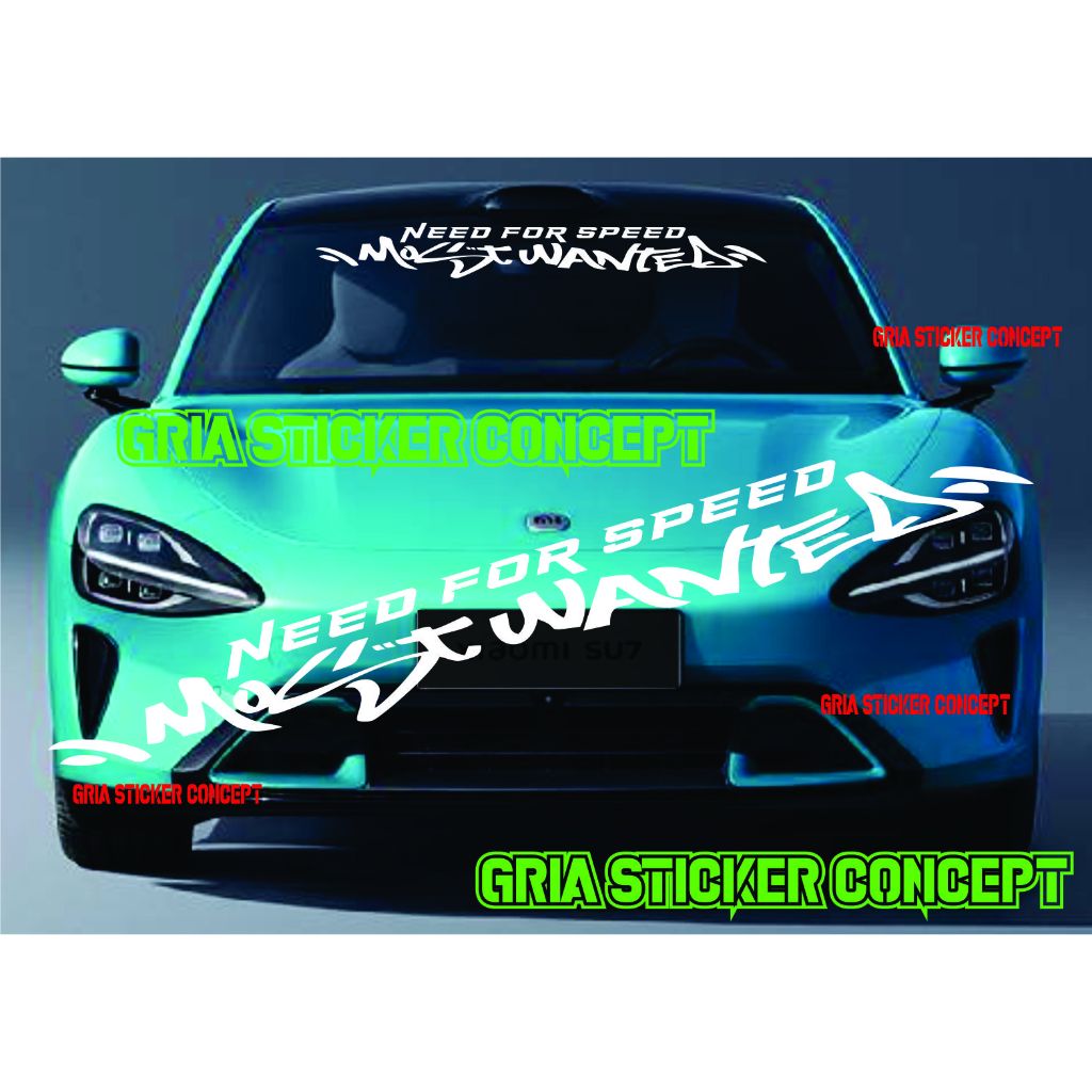 Jual stiker kaca mobil sticker cutting NFS MOST WANTED, stiker keren ...