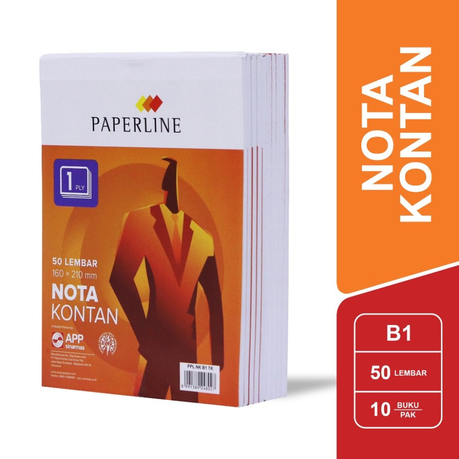 Jual TBMO PACK NOTA KONTAN B1 PAPERLINE ANG@10PCS | Shopee Indonesia