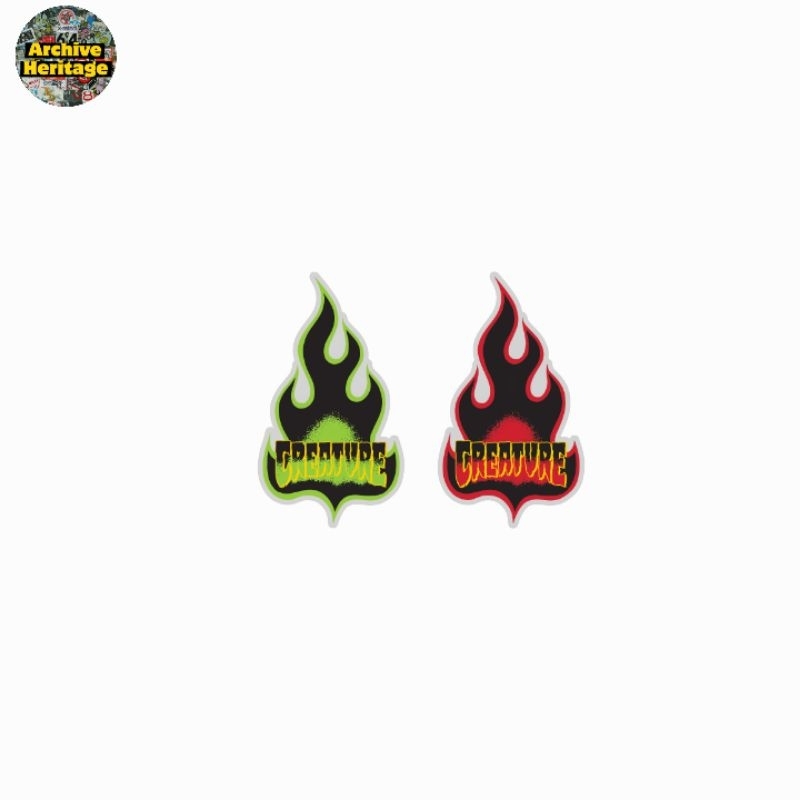 Jual sticker Creature fire flames logo stiker skateboards brand skate ...