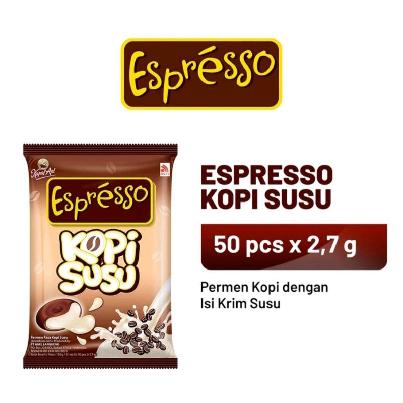 Jual PERMEN ESPRESSO KOPI SUSU [ HARGA PER BAG ISI 50 PCS] | Shopee ...