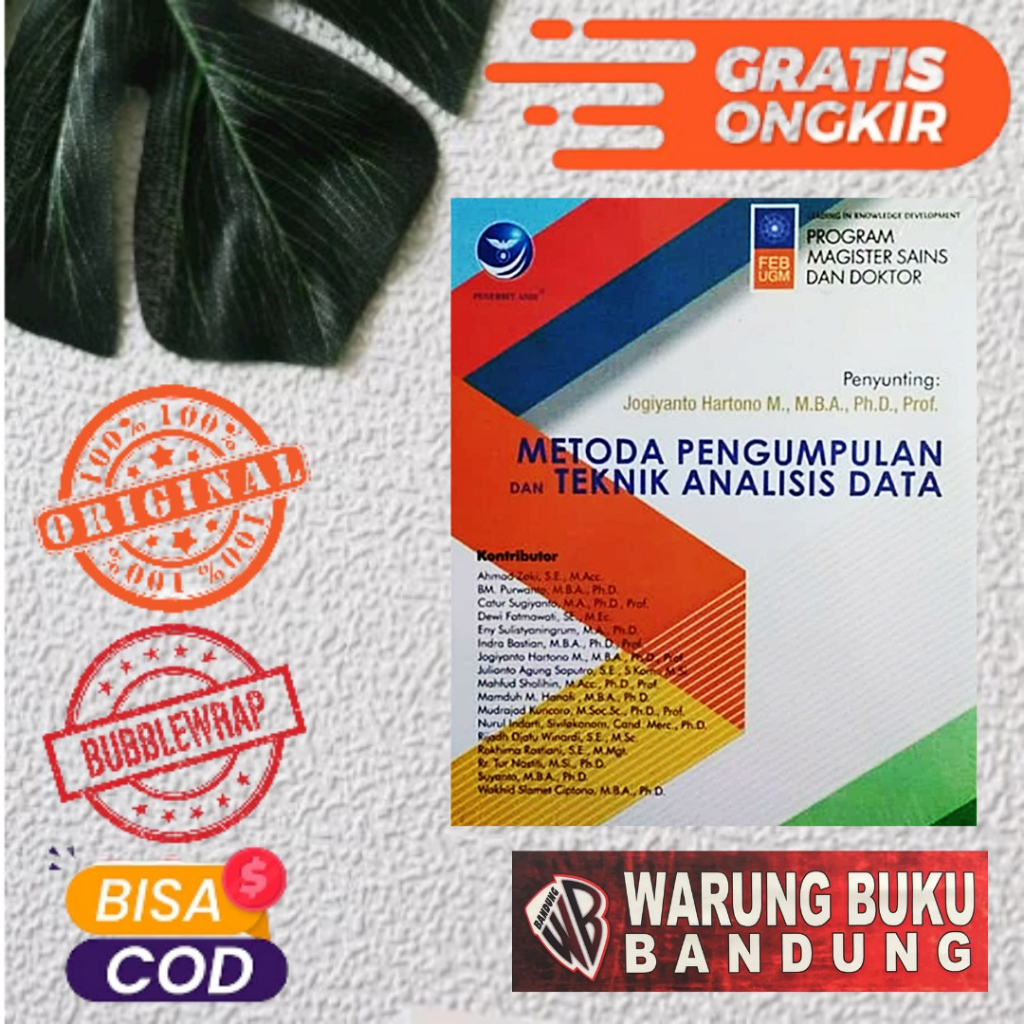 Jual Buku Metoda Pengumpulan Dan Teknik Analisis Data - Jogiyanto ...