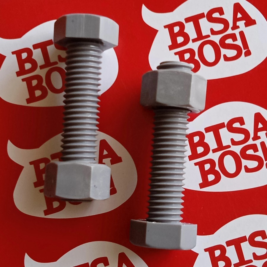 Jual Baut + Mur PVC Hexagonal M12x50 Baut Plastik Mur+Baut | Shopee ...