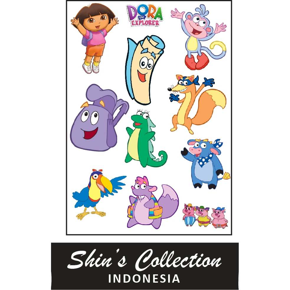 Jual Sticker stiker murah antiair transparan Dora The Expoler 1 pc ...