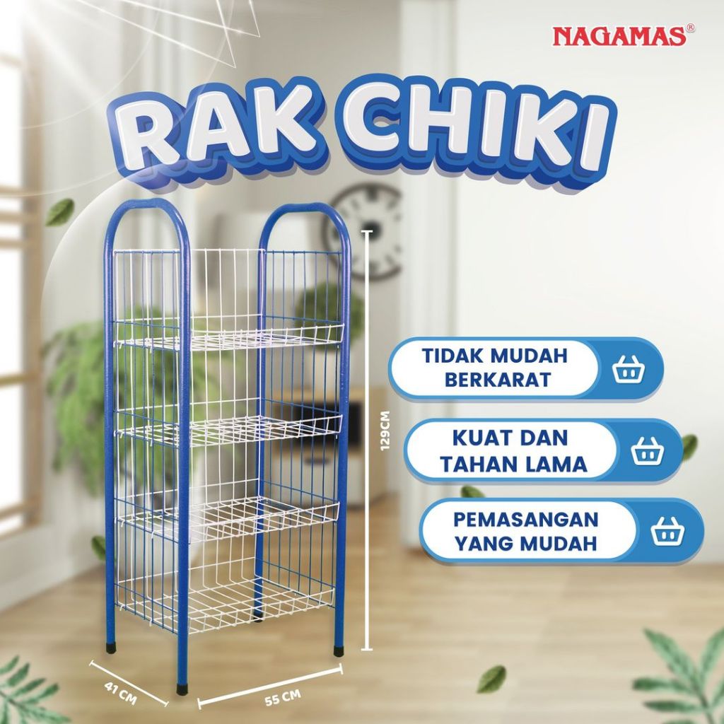 Jual Rak Chiki Snack 4 Susun Besi Rak Ciki Cemilan Warung Jumbo Dragon ...