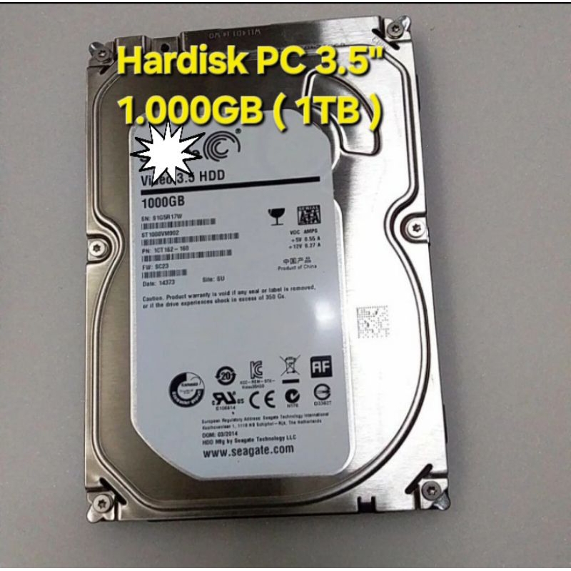 Jual HARDISK PC 1TB SATA / HDD 3.5" DEKSTOP | Shopee Indonesia