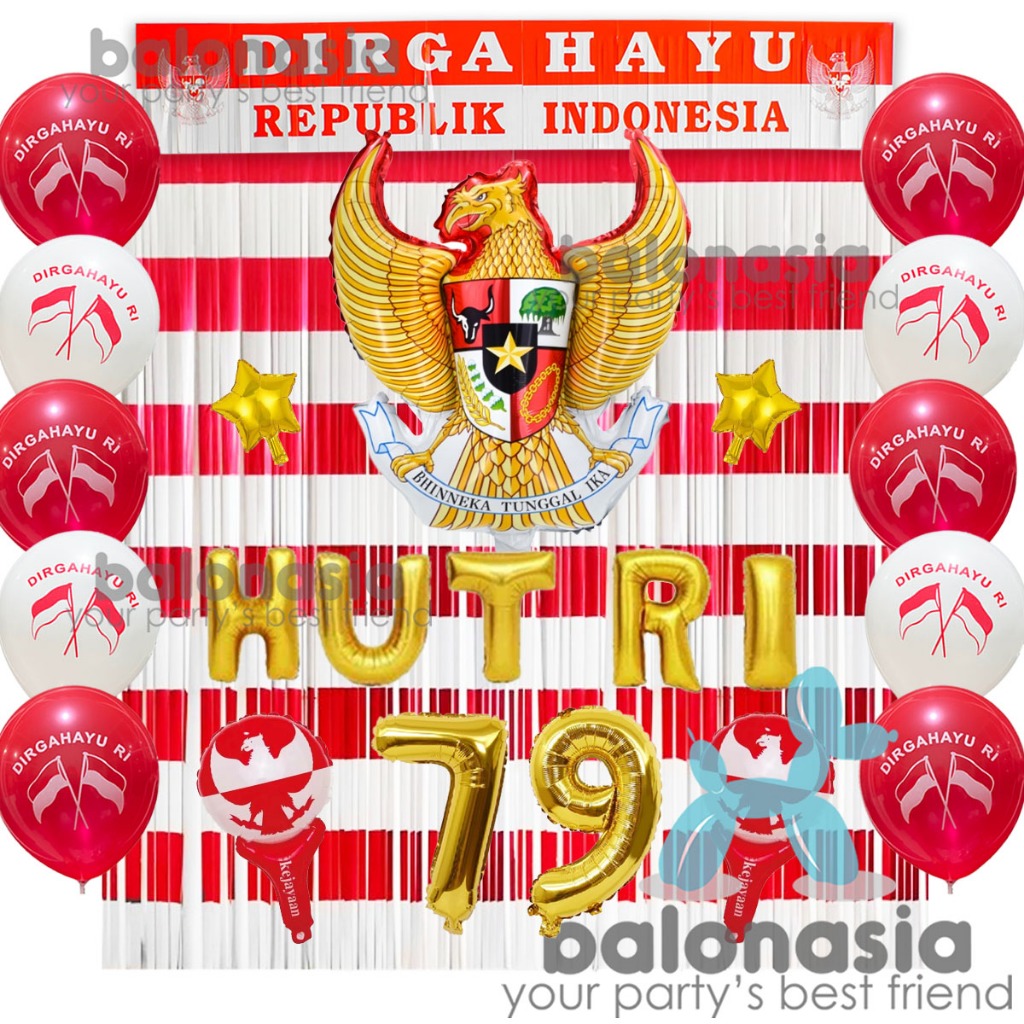 Jual Balonasia Balon Dekorasi Dirgahayu Foil Lengkap BARU | Shopee ...