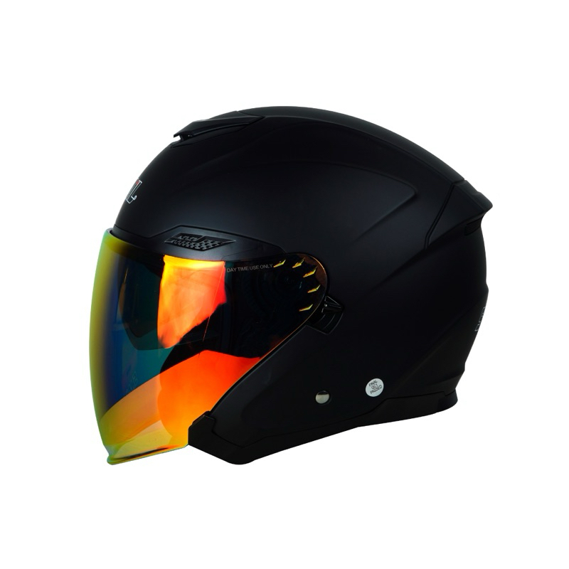 Jual Helm openface Snail D1 black matt | Shopee Indonesia