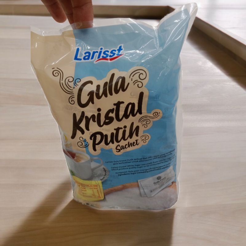 Jual Larisst Gula Kristal putih Sachet isi 100x8gr | Shopee Indonesia