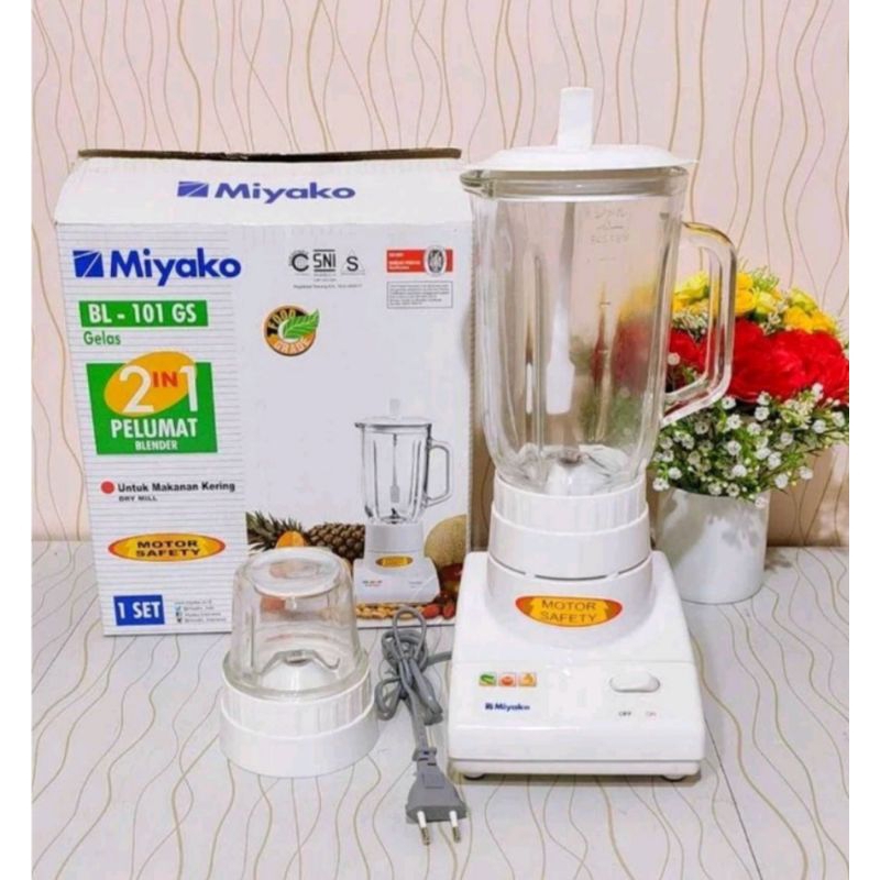 Jual Blender Miyako BL-101GS Tabung Kaca 2In1 Ukuran Kapasitas 1 Liter ...