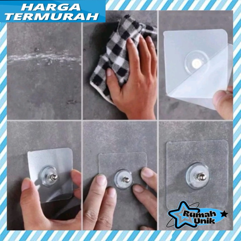 Jual Gantungan Tempel Stiker Bening Ajaib Tanpa Paku Bor Wall Sticky ...