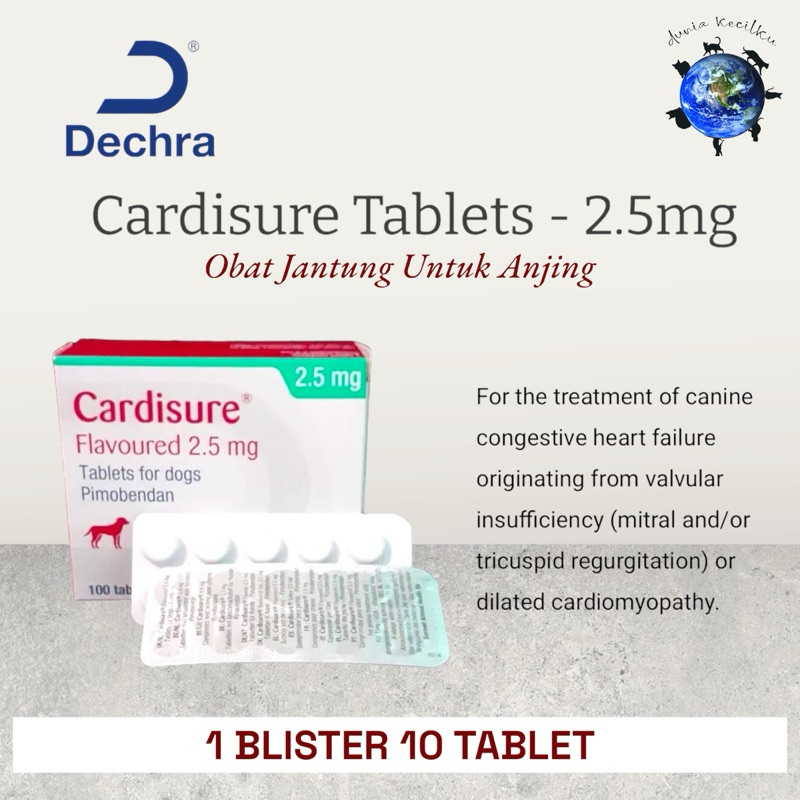 Jual Cardisure 2,5 Mg Pimobendan Tablet Obat Oral Jantung / Cardiac ...