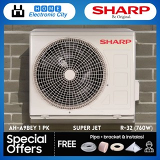 Jual AC SHARP AH-A9BEY 1 PK 760 WATT STANDARD SUPER JET R32 (BTU 9.000) GARANSI RESMI | Shopee ...