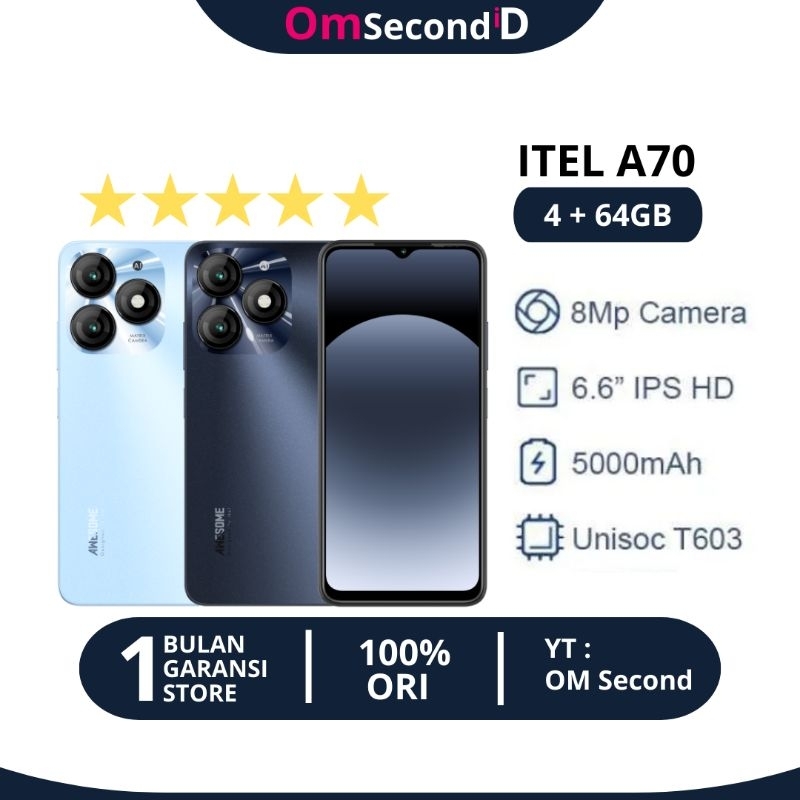 Jual ITEL A70 4/64 SECOND FULLSET | Shopee Indonesia