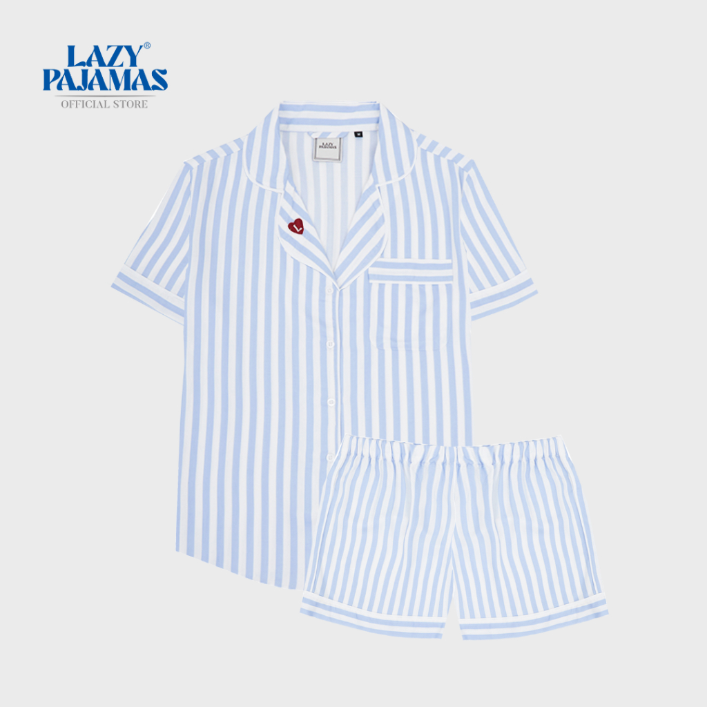 Jual Lazy Pajamas® Classic PLAY Pajamas Set - Blue Stripes | Piyama ...