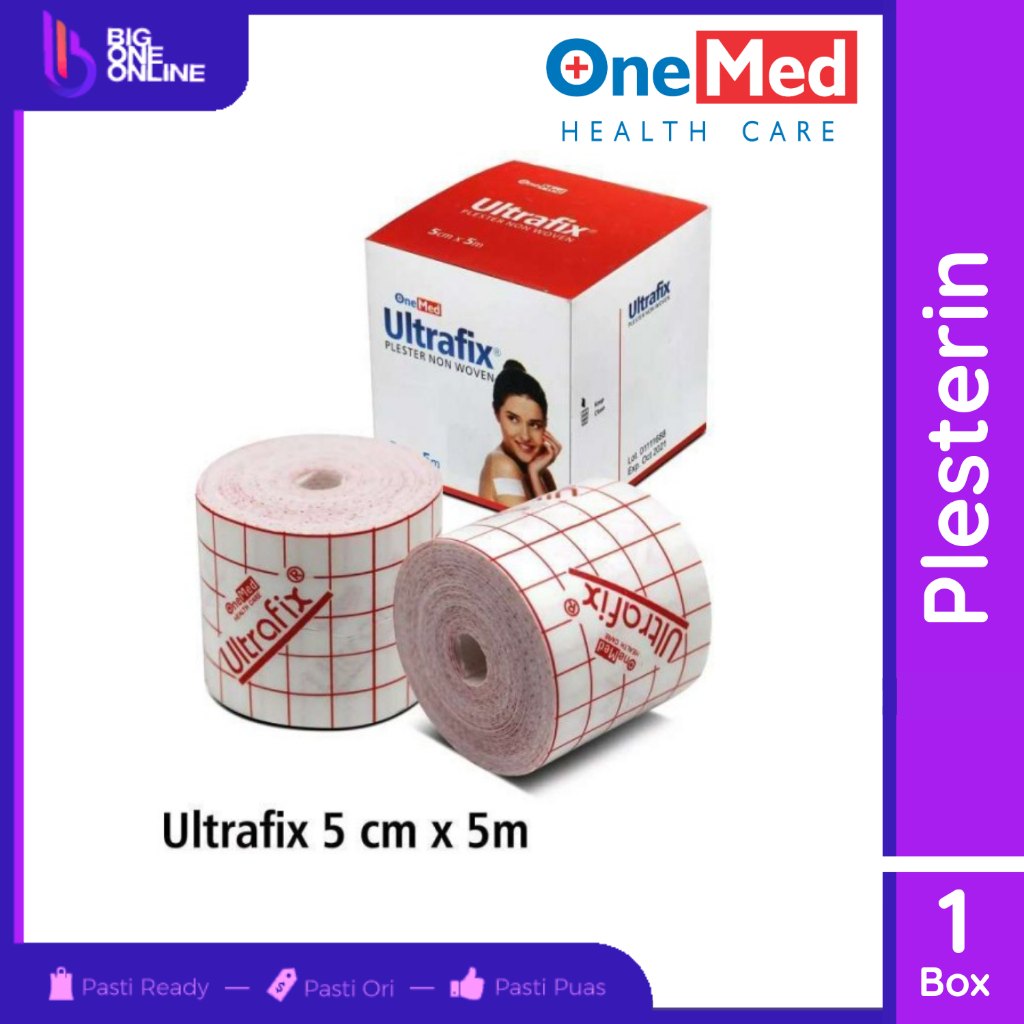Jual OneMed Ultrafix Plester Luka Non Woven, P3K Plaster Penutup Luka ...