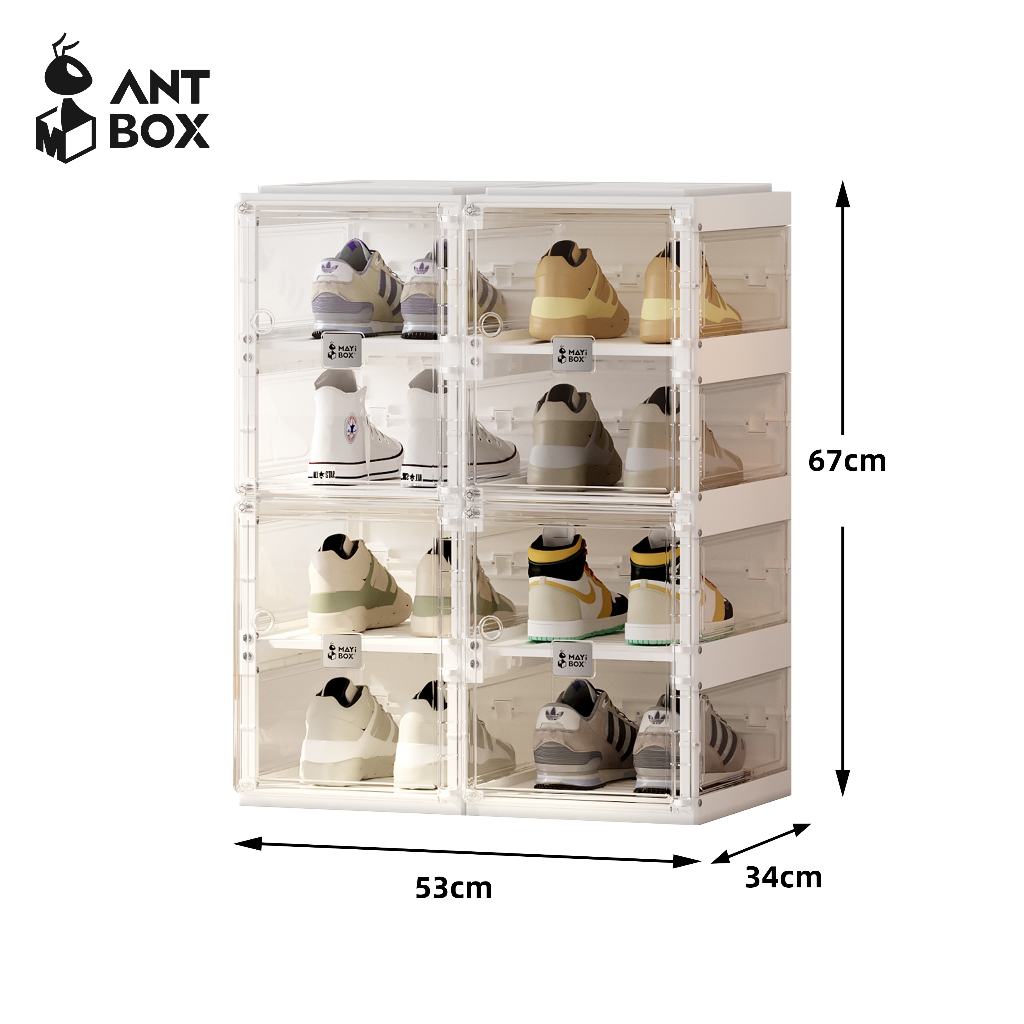 Jual ANTBOX Rak Sepatu Tertutup Ready Stock 8- 40 Box Sepatu Lemari ...