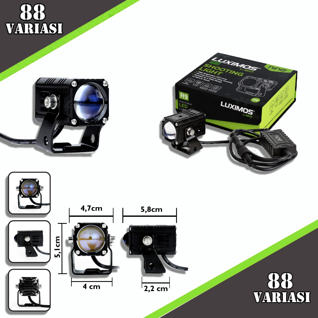 Jual LAMPu MOTOR DAN MOBIL NINE R9 - NINE AUTOSERIES | Shopee Indonesia