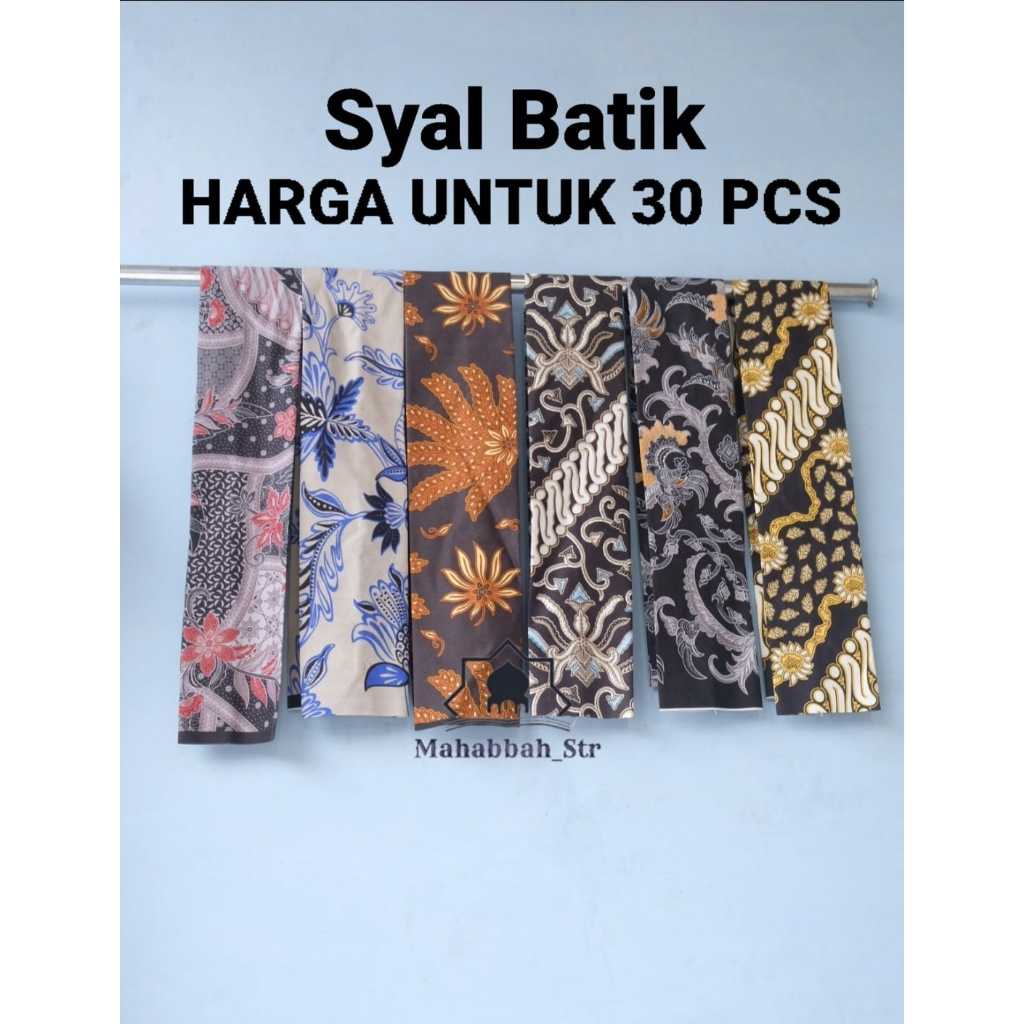 Jual Syal Selendang Unisex Pria Wanita Model Batik Scraf Harga Untuk 40 ...