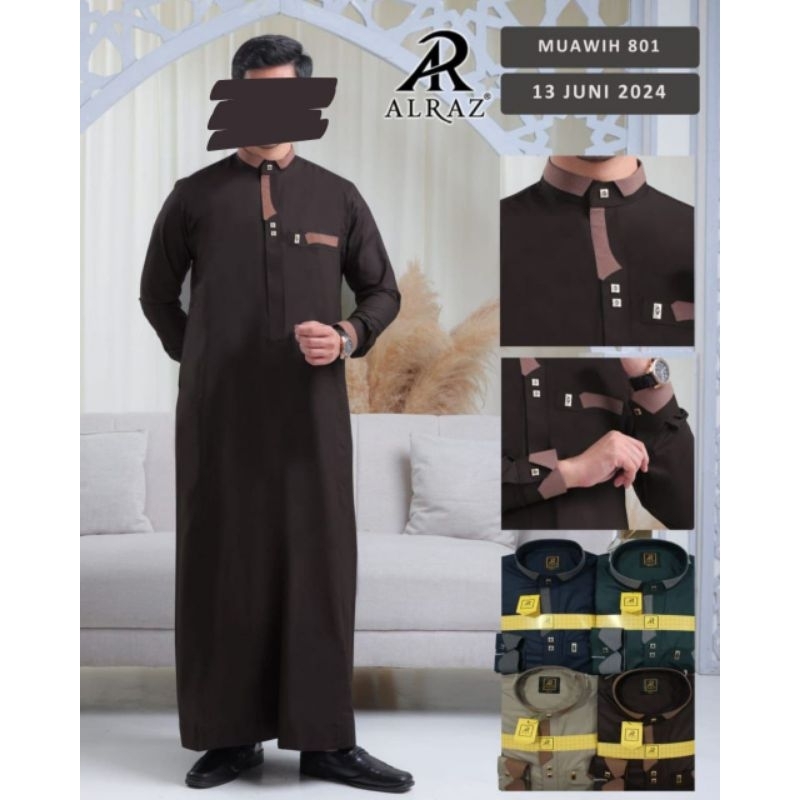 Jual JUBAH ALRAZ MODEL MUAWIH KATUN PREMIUM/JUBAH SAUDI | Shopee Indonesia