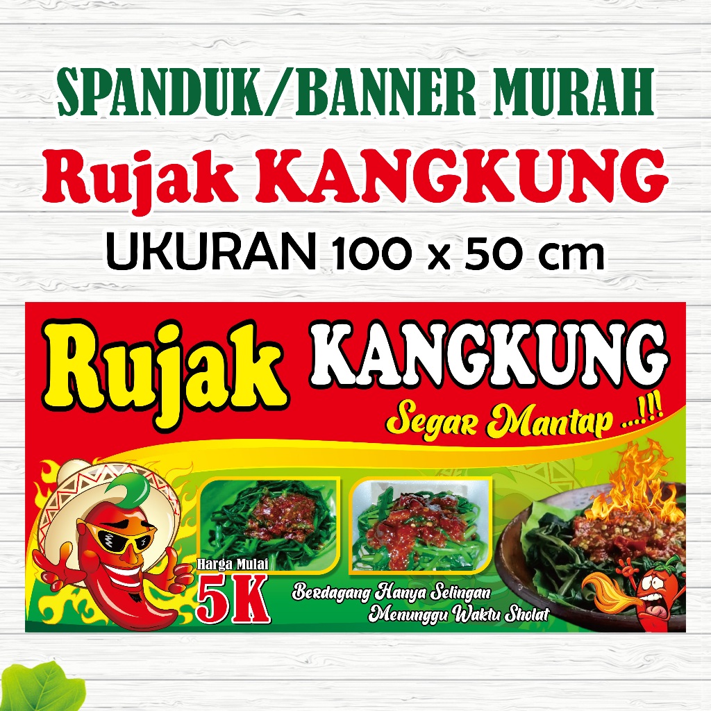 Jual spanduk banner rujak kangkung | Shopee Indonesia