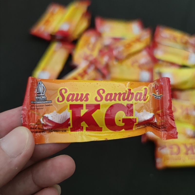 Jual Saus sachet saos sambal stick merek KG isi 25 cabe sauce | Shopee ...
