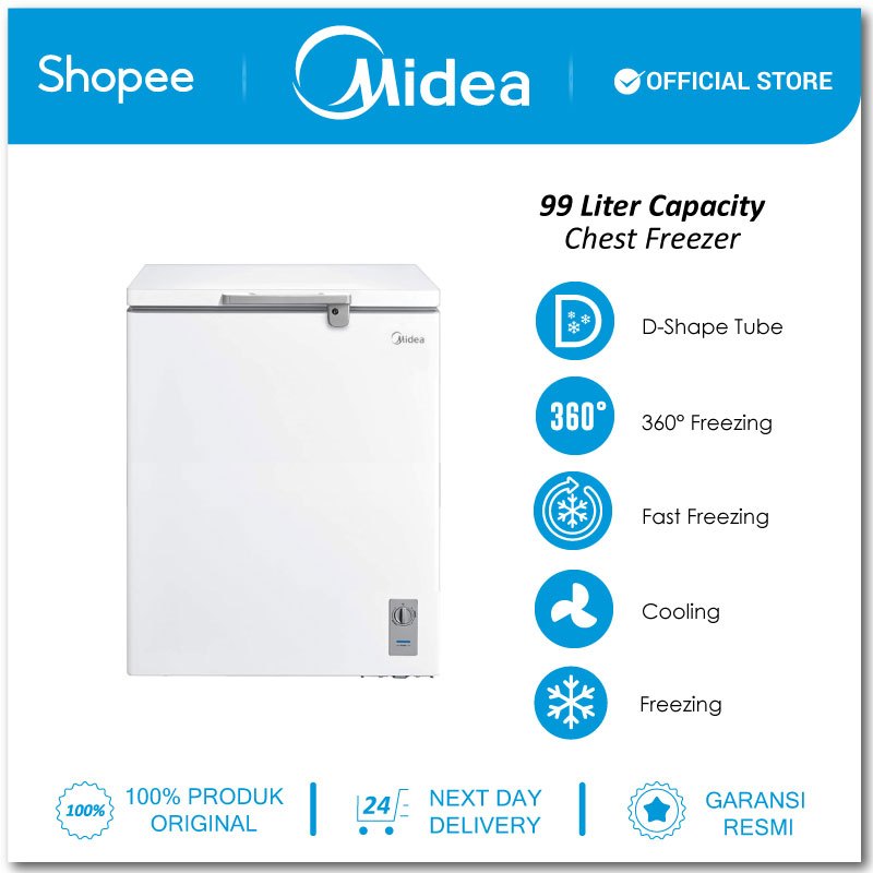 Jual Midea Chest Freezer HS-131CNK (99L) | Shopee Indonesia